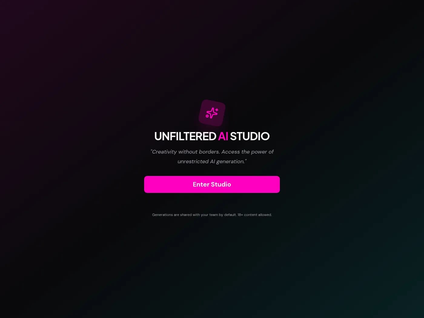 Unfiltered AI Image Studio