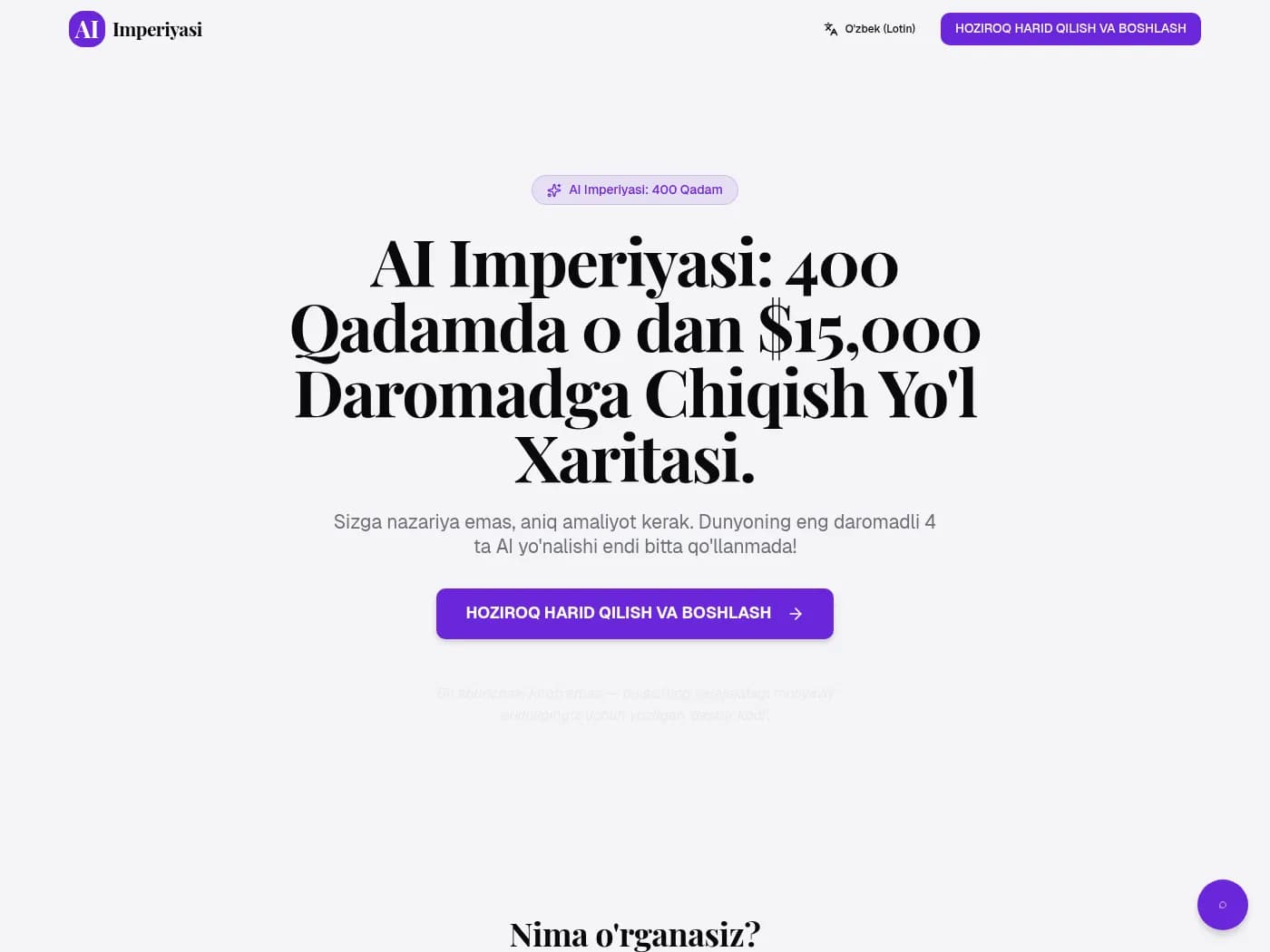 AI Imperiyasi Sales Site
