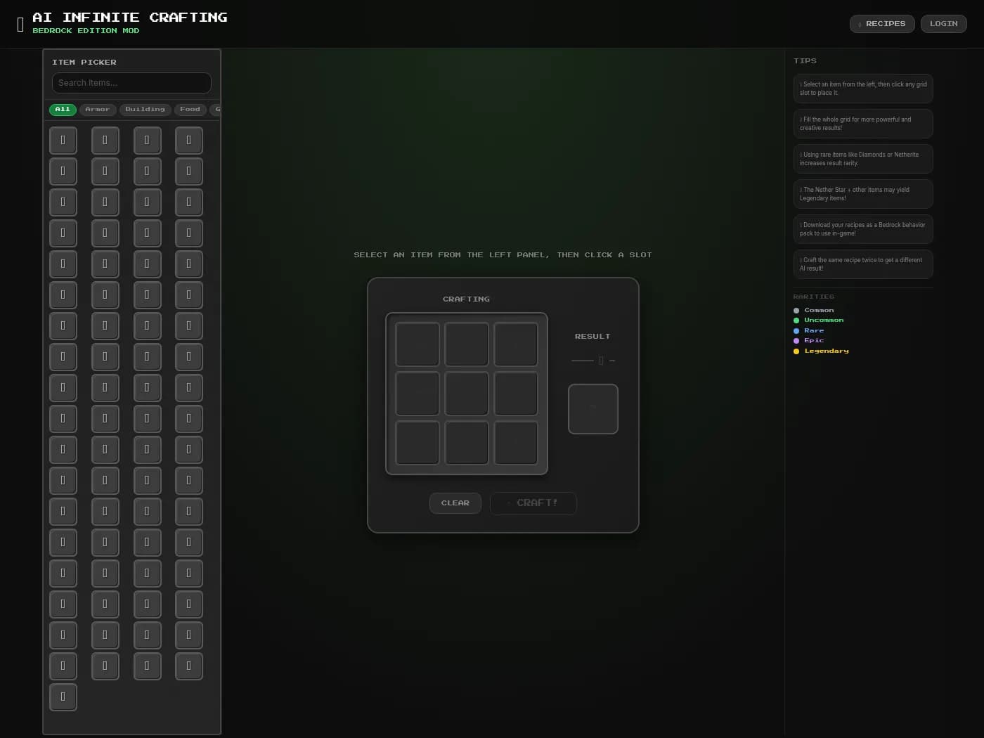 AI Infinite Crafting Mod