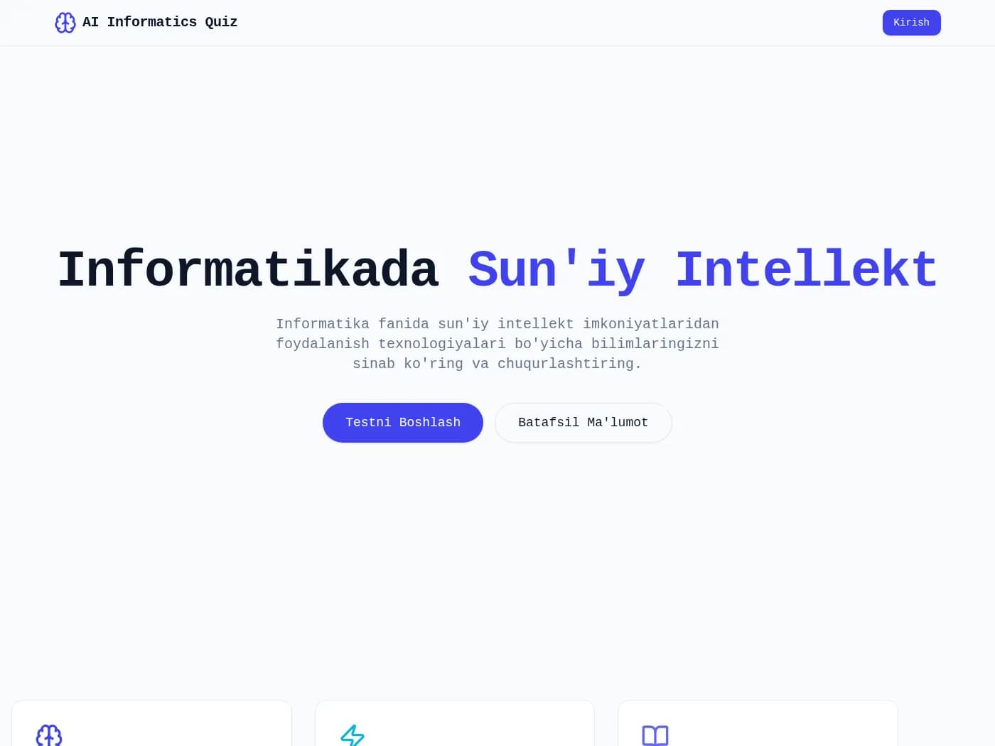 AI Informatics Quiz