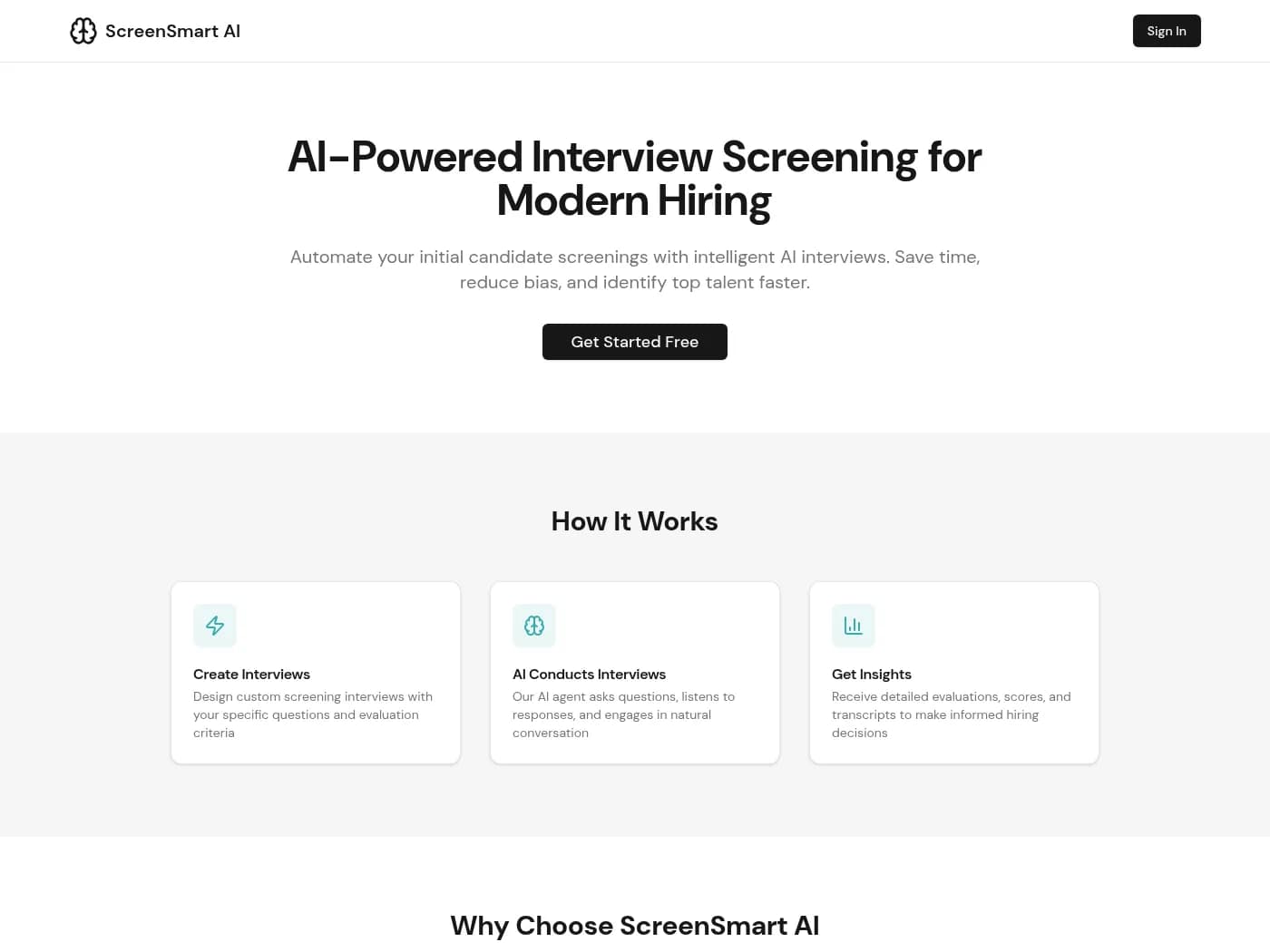 ScreenSmart AI Interviews