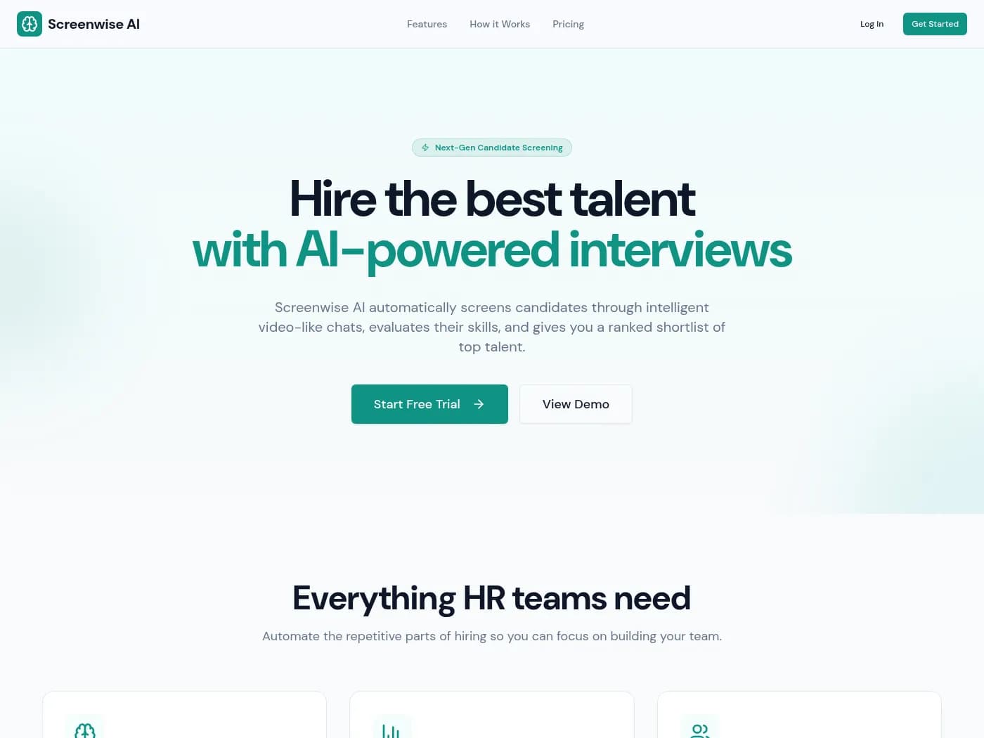 Screenwise AI Interviews