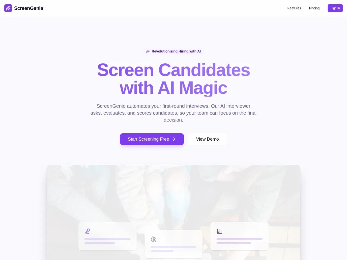 ScreenGenie AI Interviews