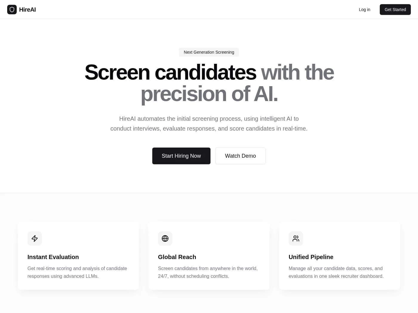 HireAI Screening Platform