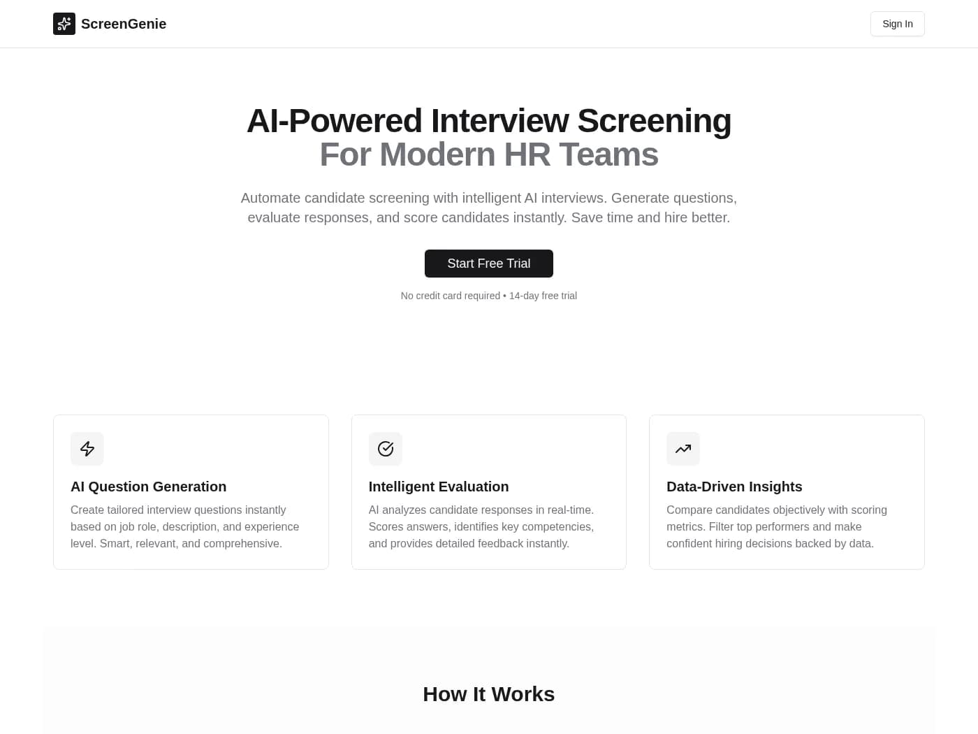 ScreenGenie AI Interviews