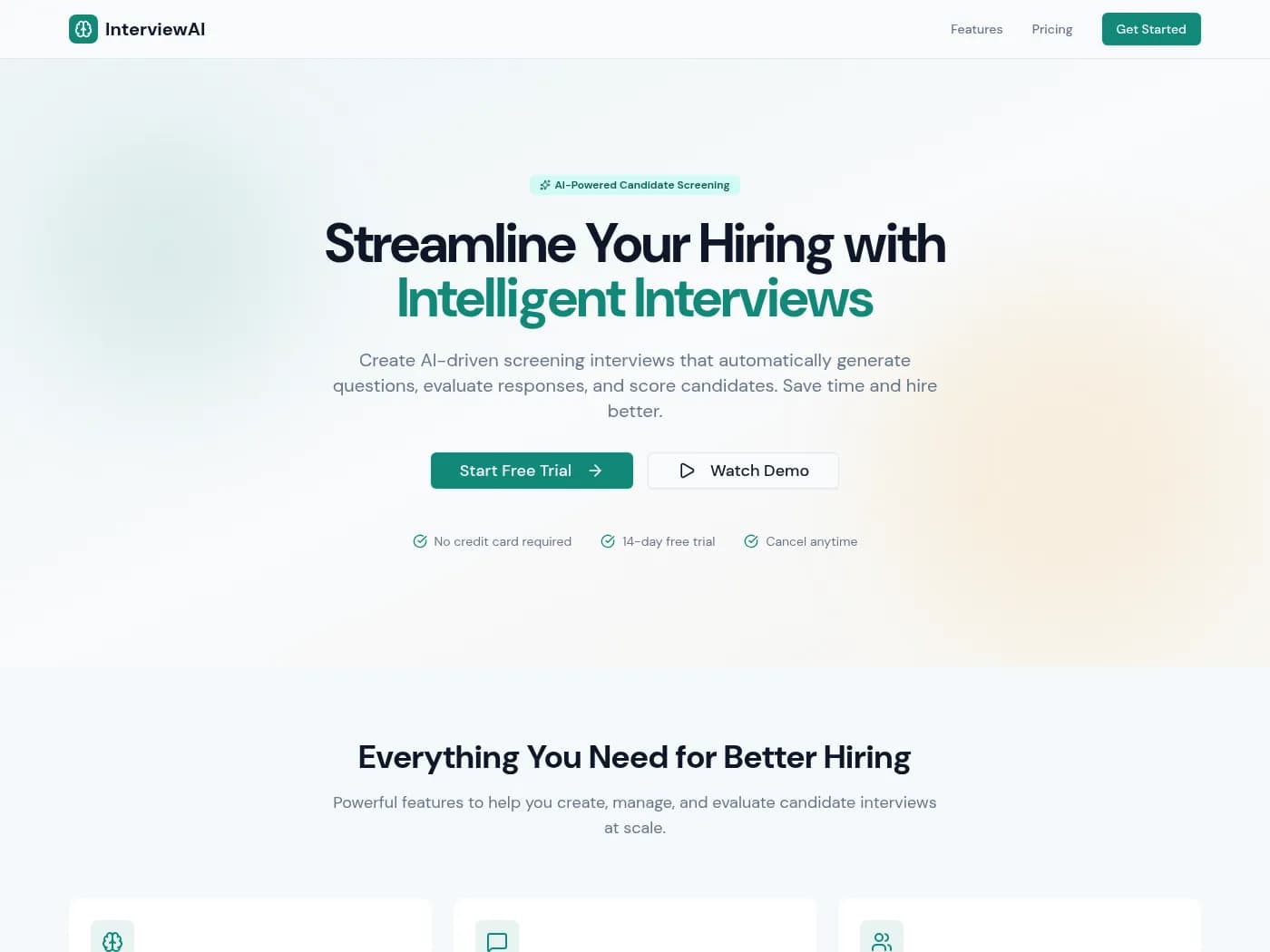 AI Interview Screen