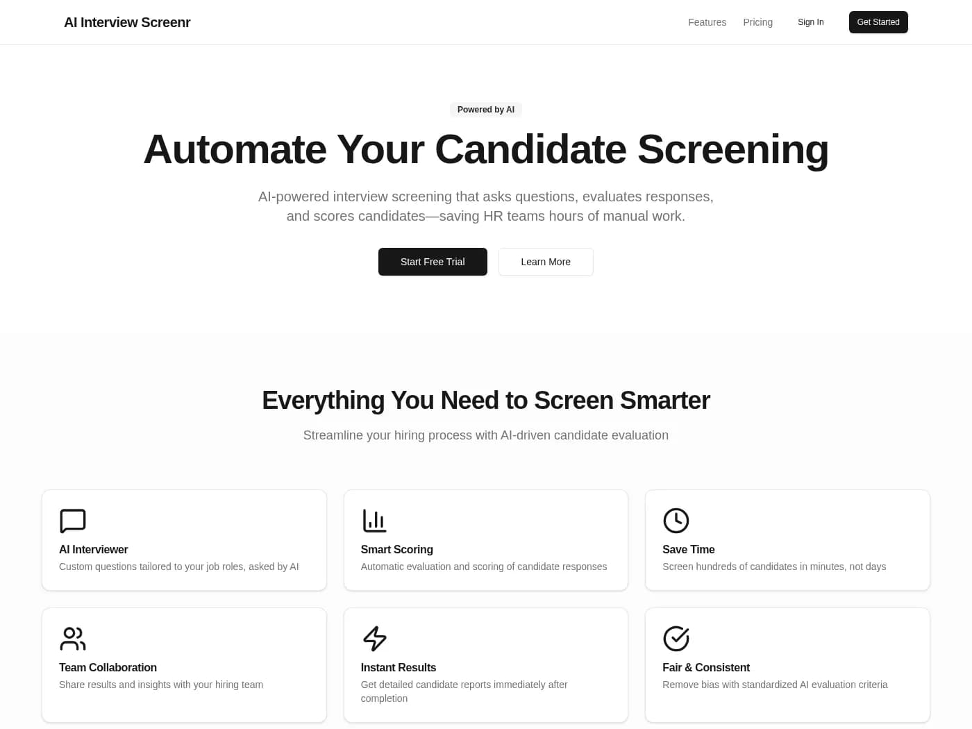 AI Interview Screenr