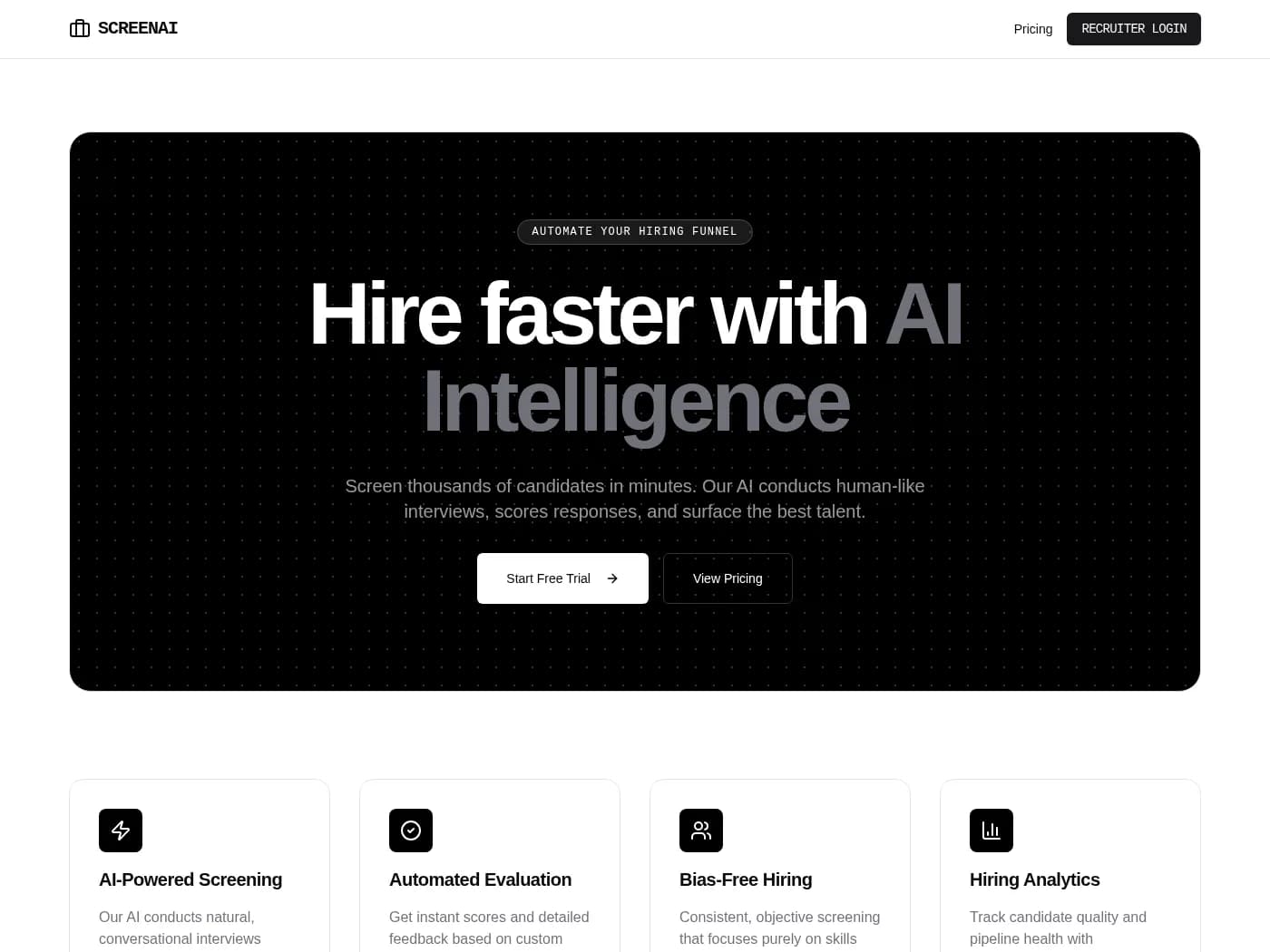 AI Interview Screen