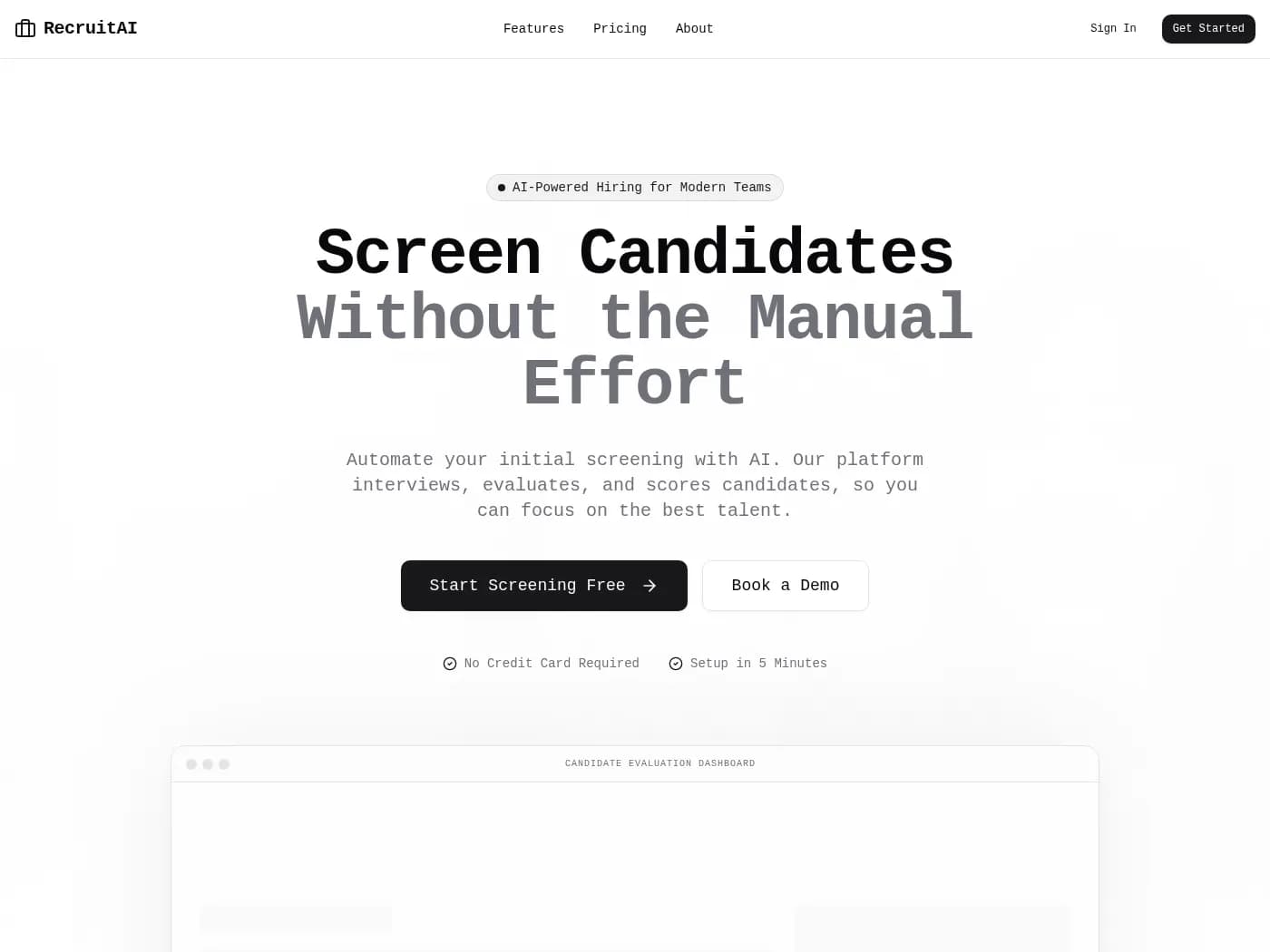 AI Recruiter Screen