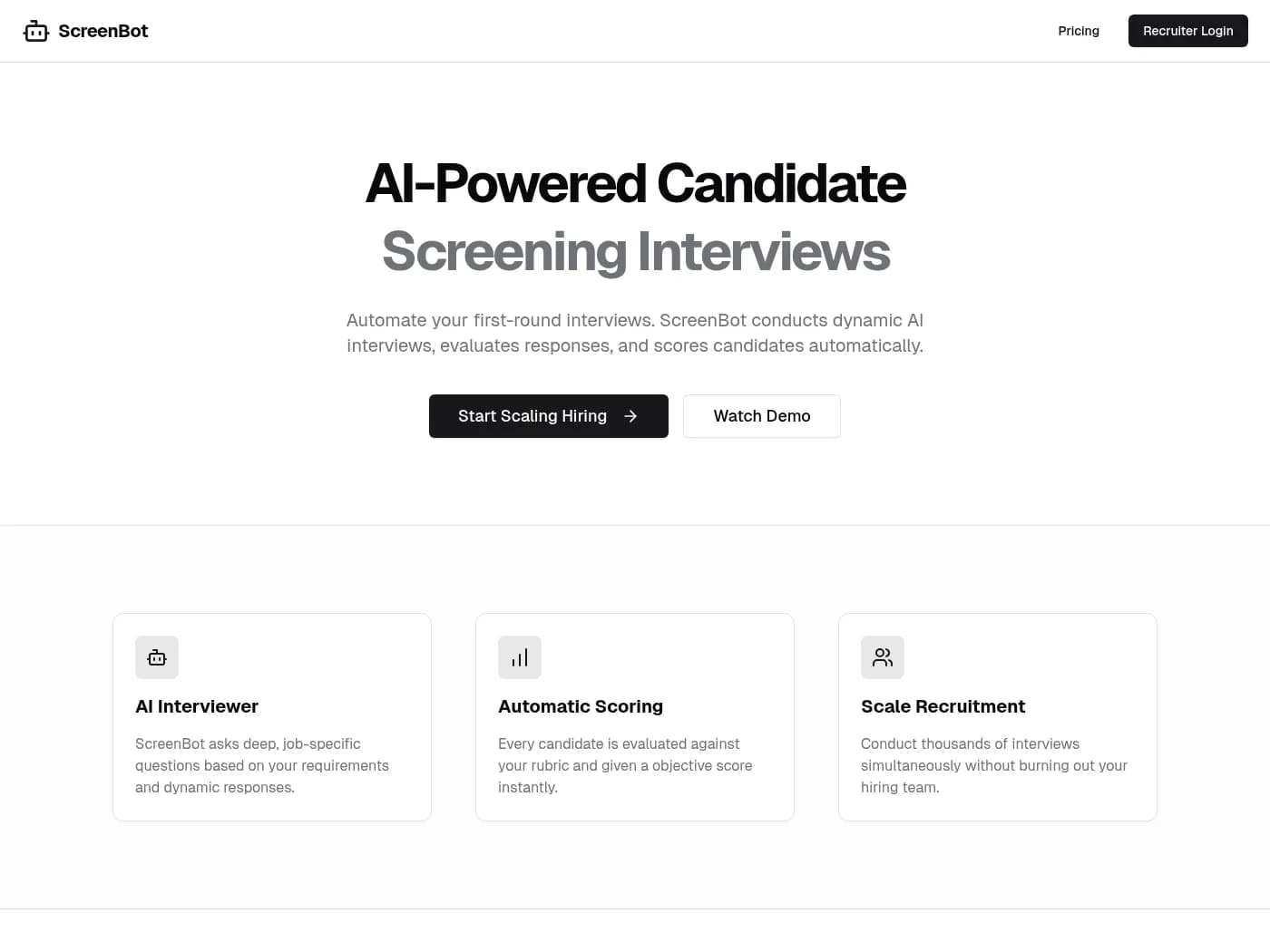 ScreenBot HR Platform
