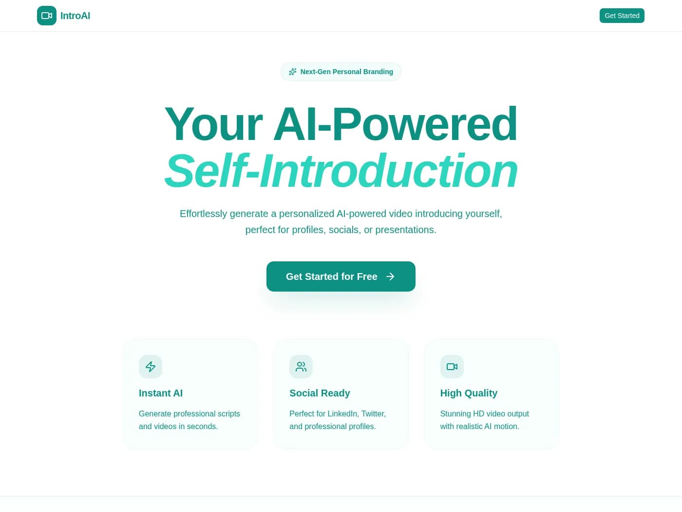 AI Self-Intro Video Maker