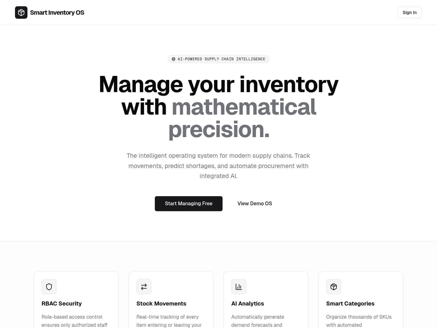 Smart Inventory OS