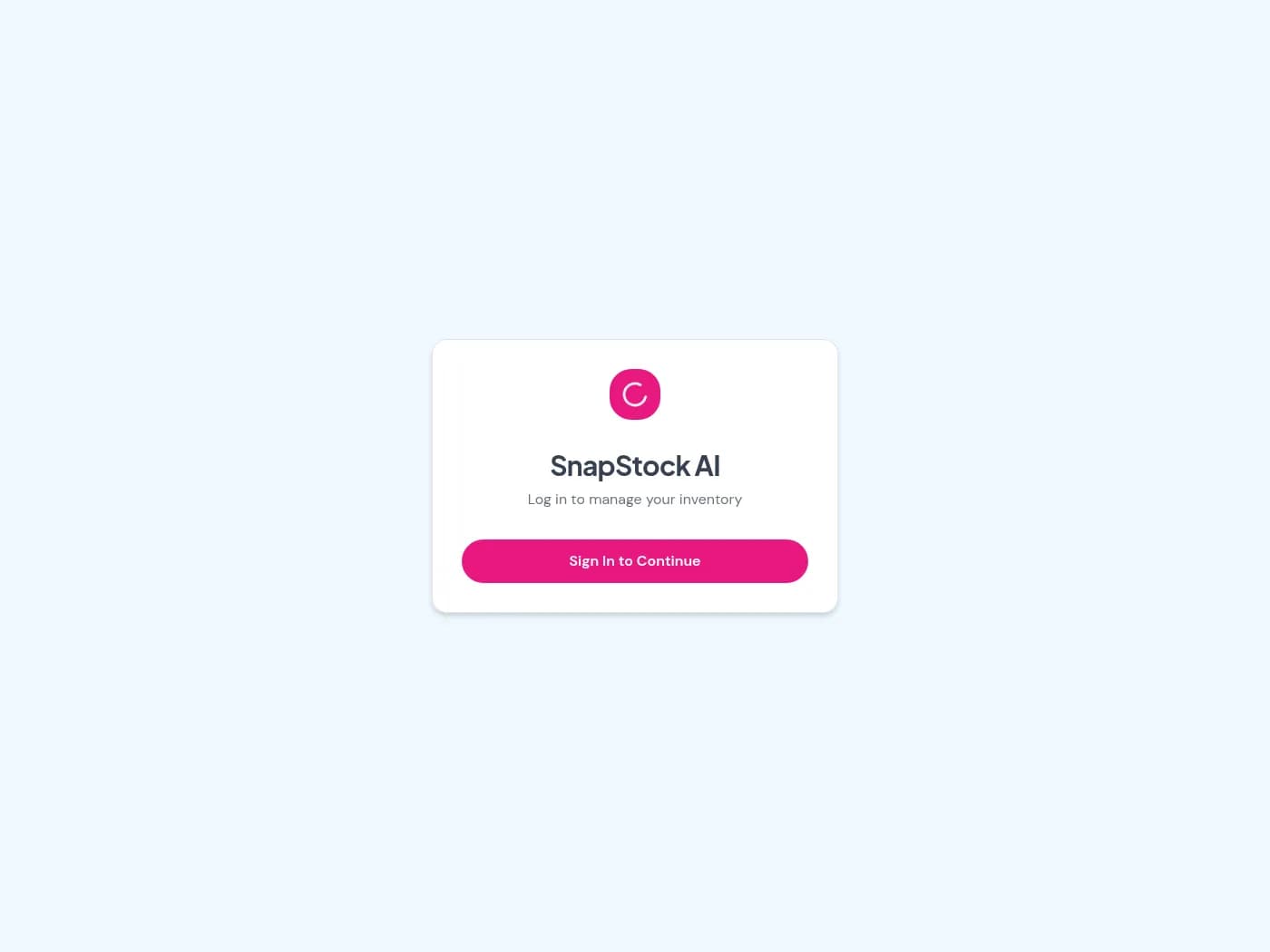 SnapStock AI Inventory