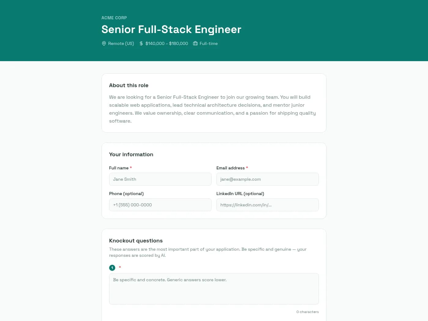 AI Hiring Leaderboard