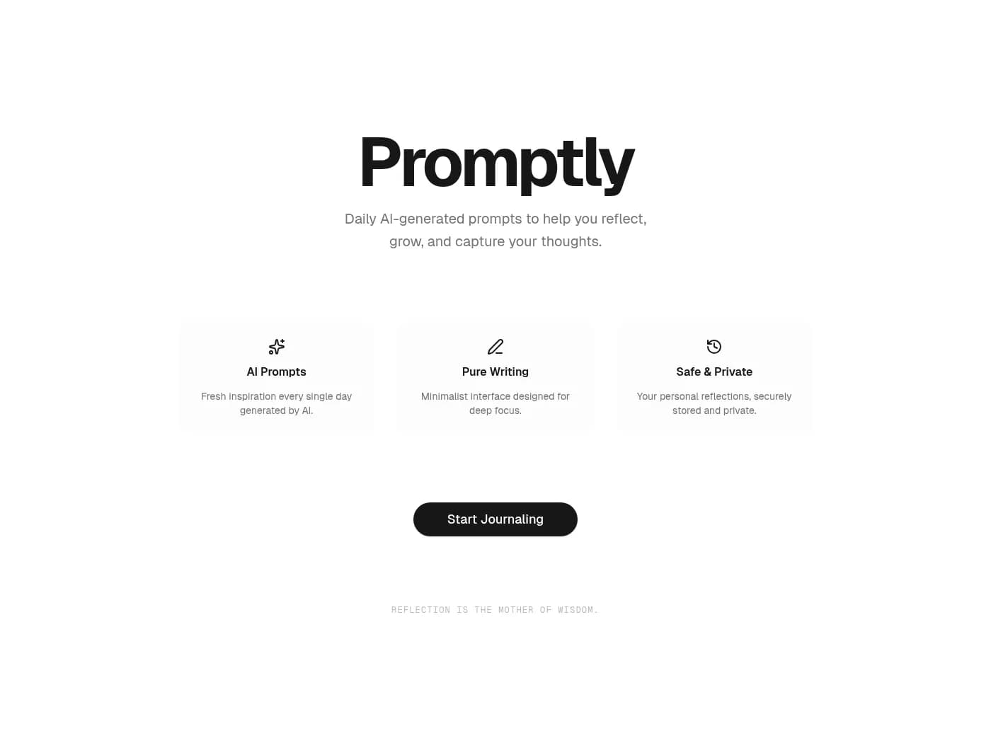 Promptly Journaling App