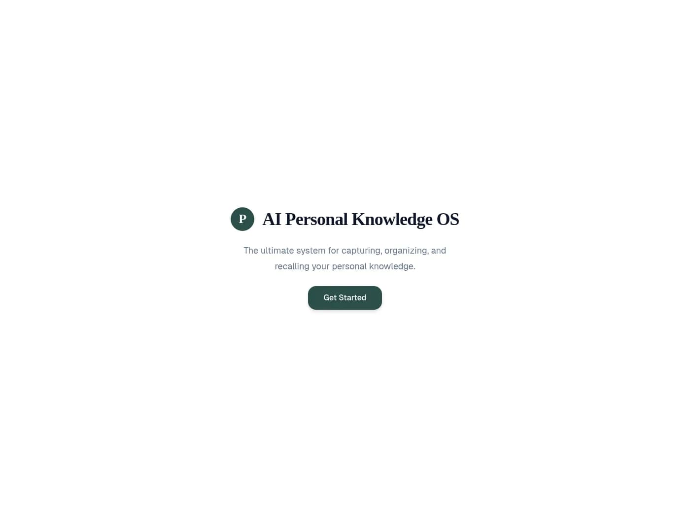 AI Personal Knowledge OS