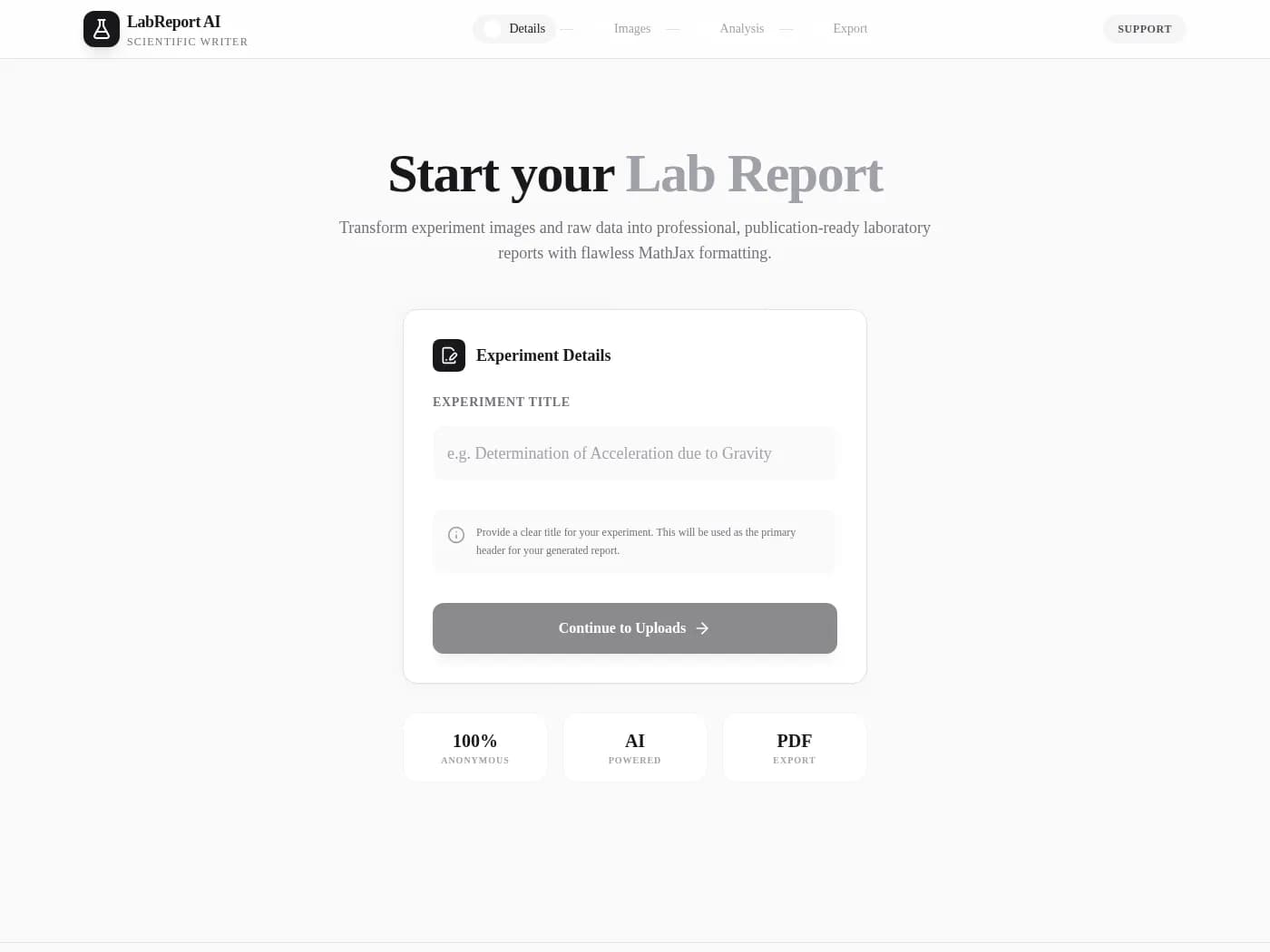 LabReport AI Writer