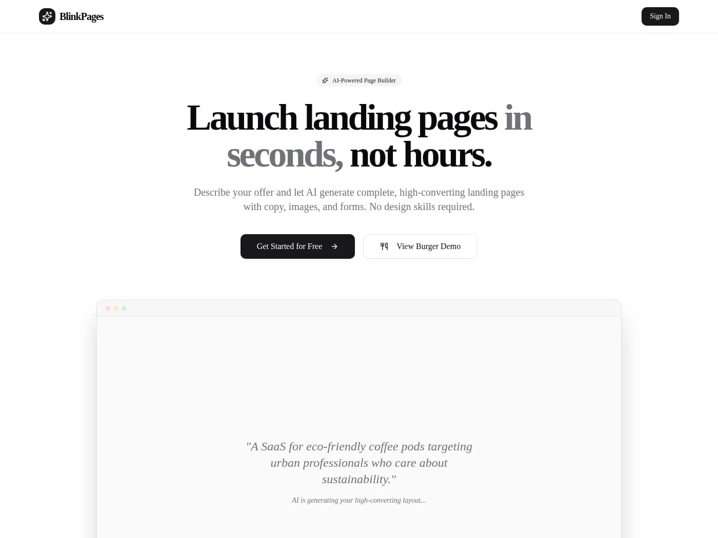 AI Landing Page Builder