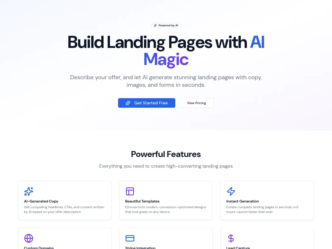 AI Landing Page Wizard