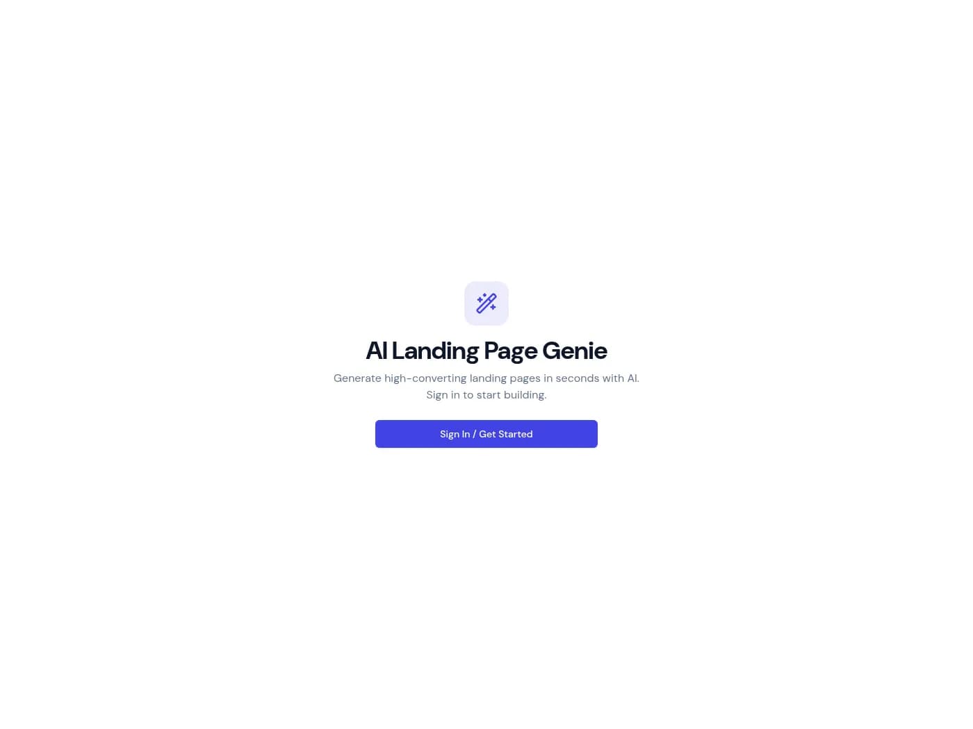 AI Landing Page Genie