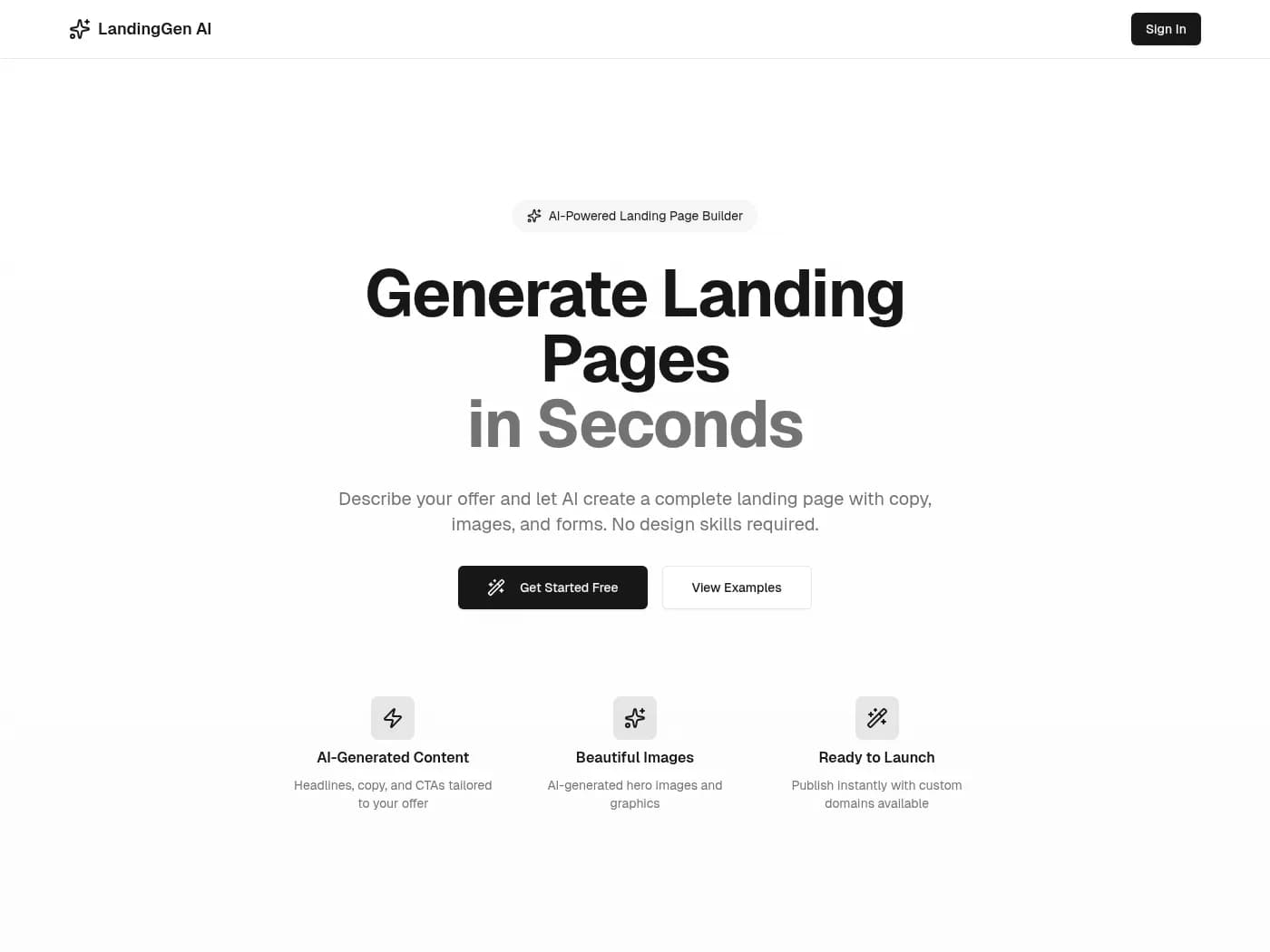 AI Landing Page Builder