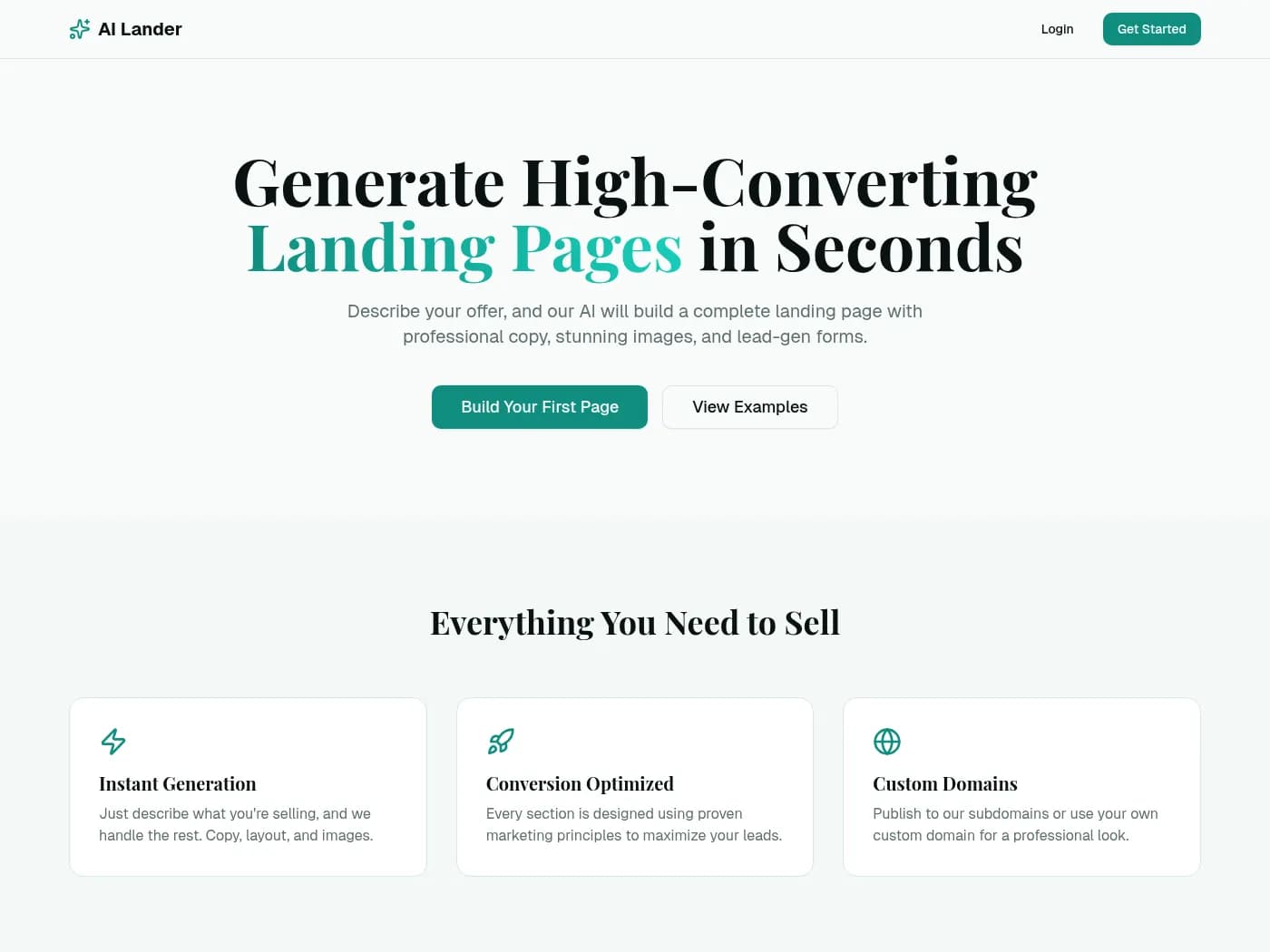 AI Landing Page Builder