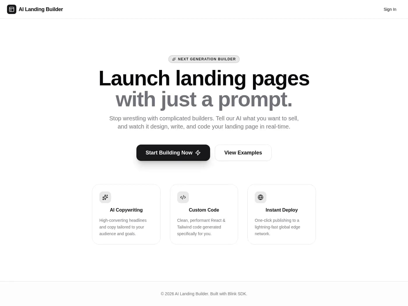 AI Landing Page Builder