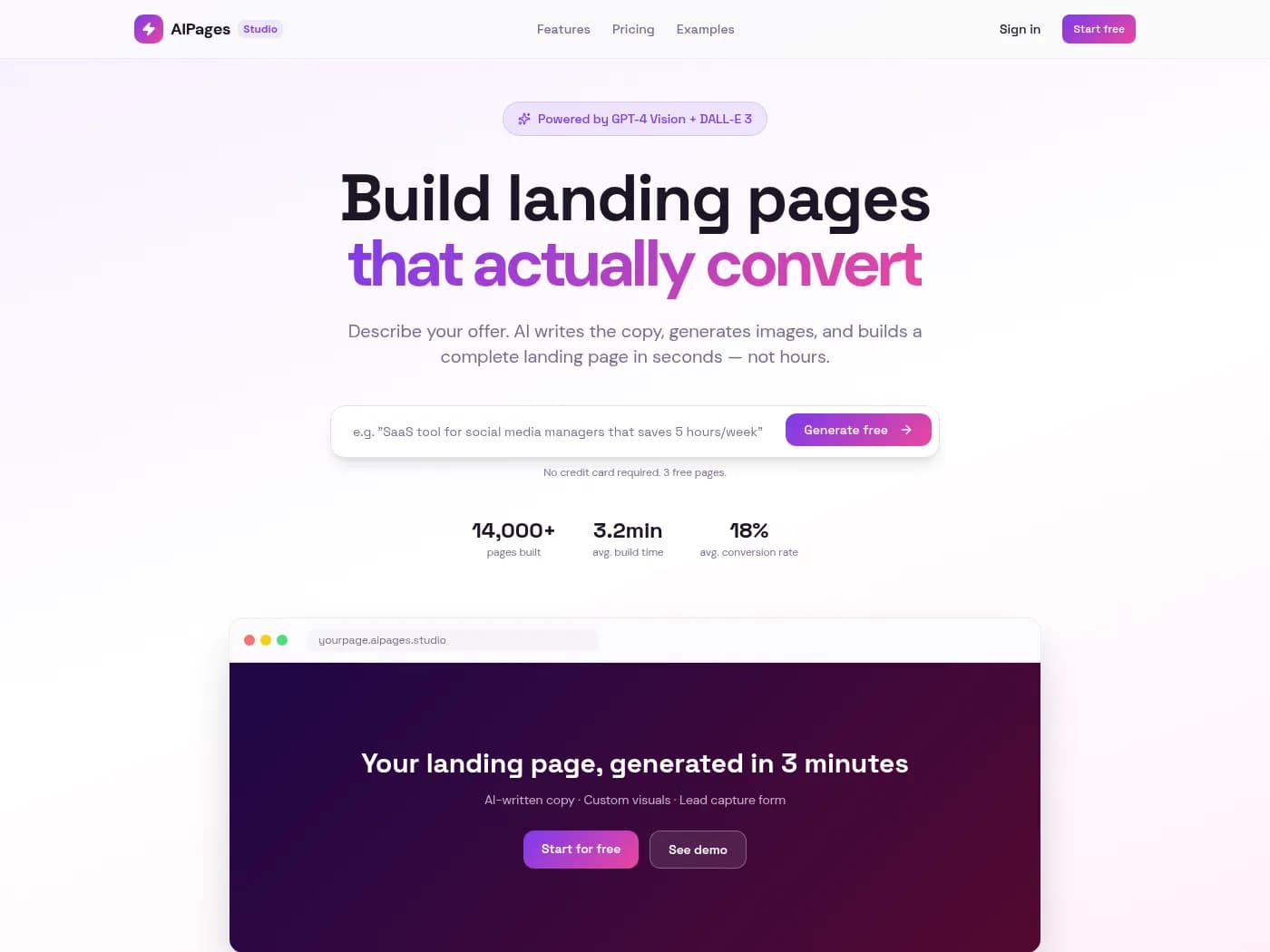 AIPages Studio