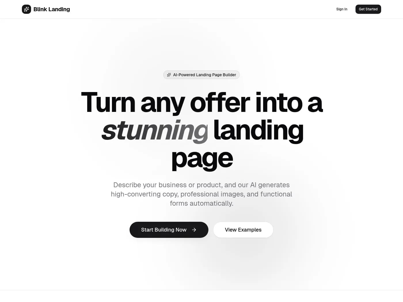 AI Landing Page Builder