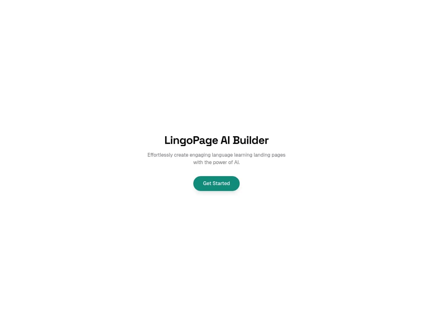 LingoPage AI Builder