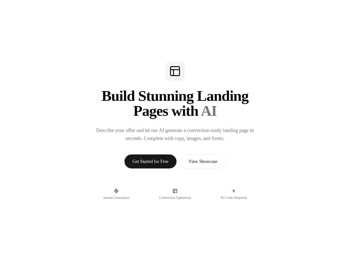 AI Landing Page Builder