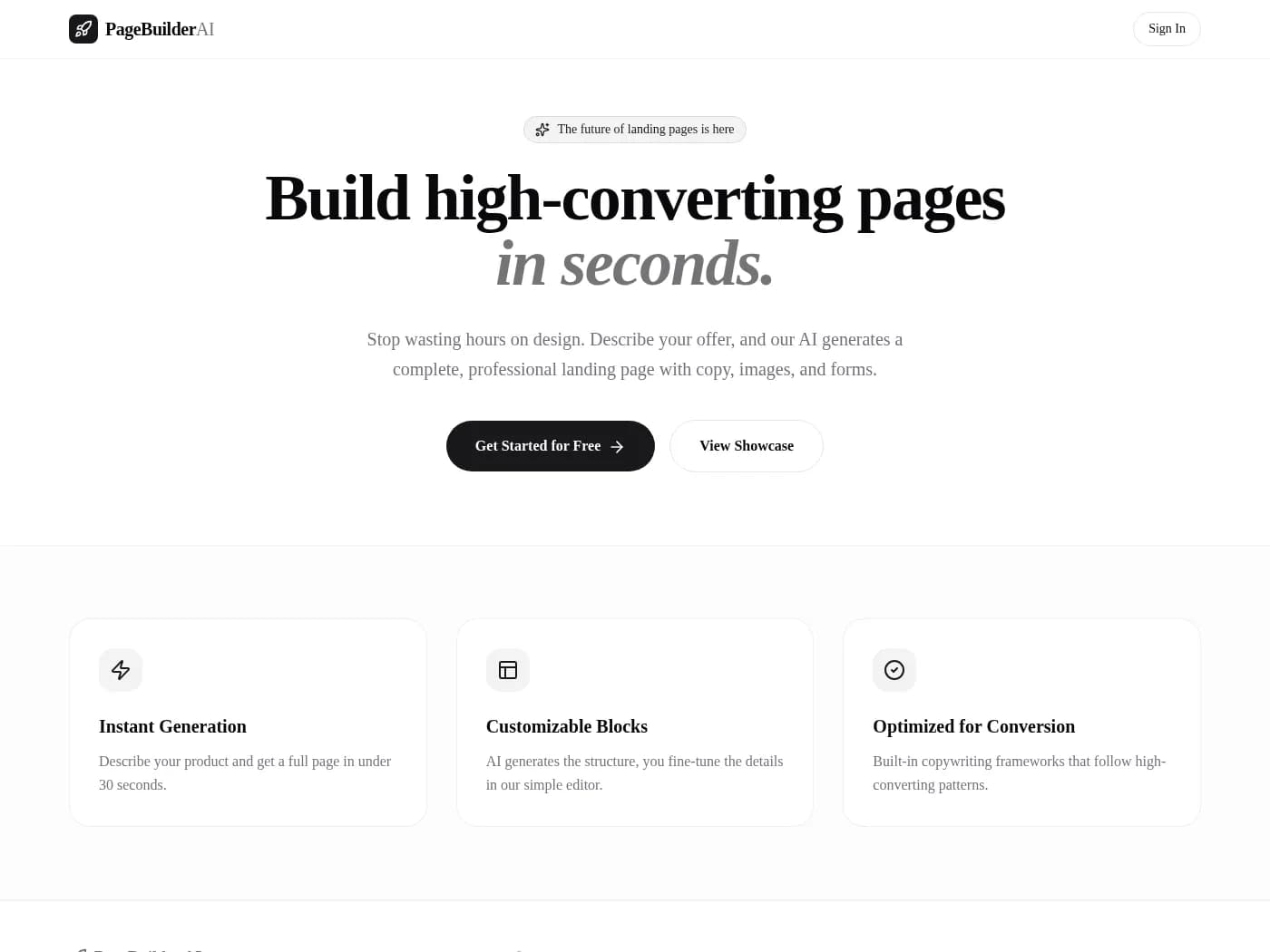 AI Landing Page Builder