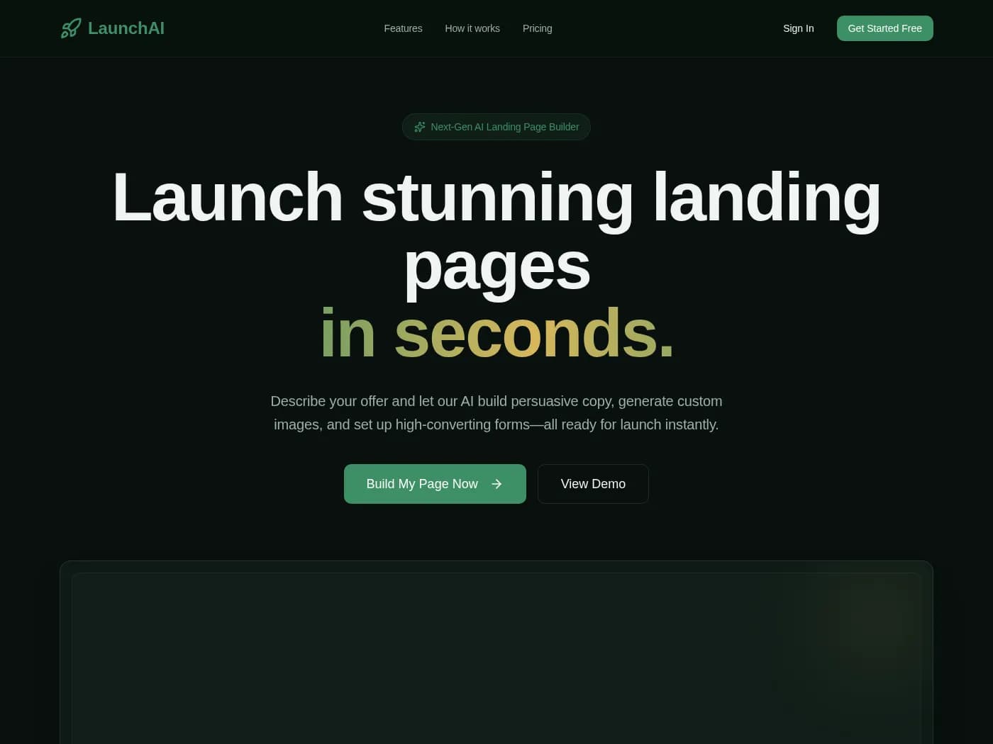 AI Landing Page Maker