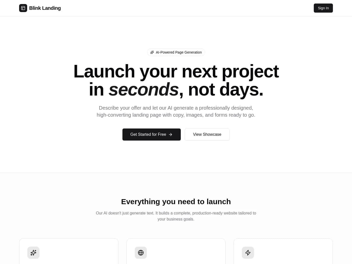 AI Landing Page Maker