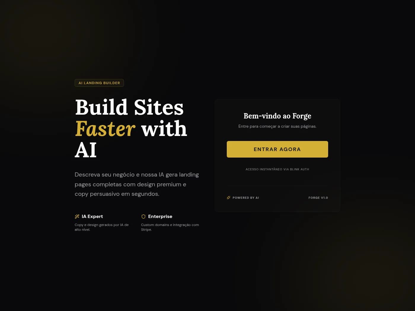 AI Landing Page Forge