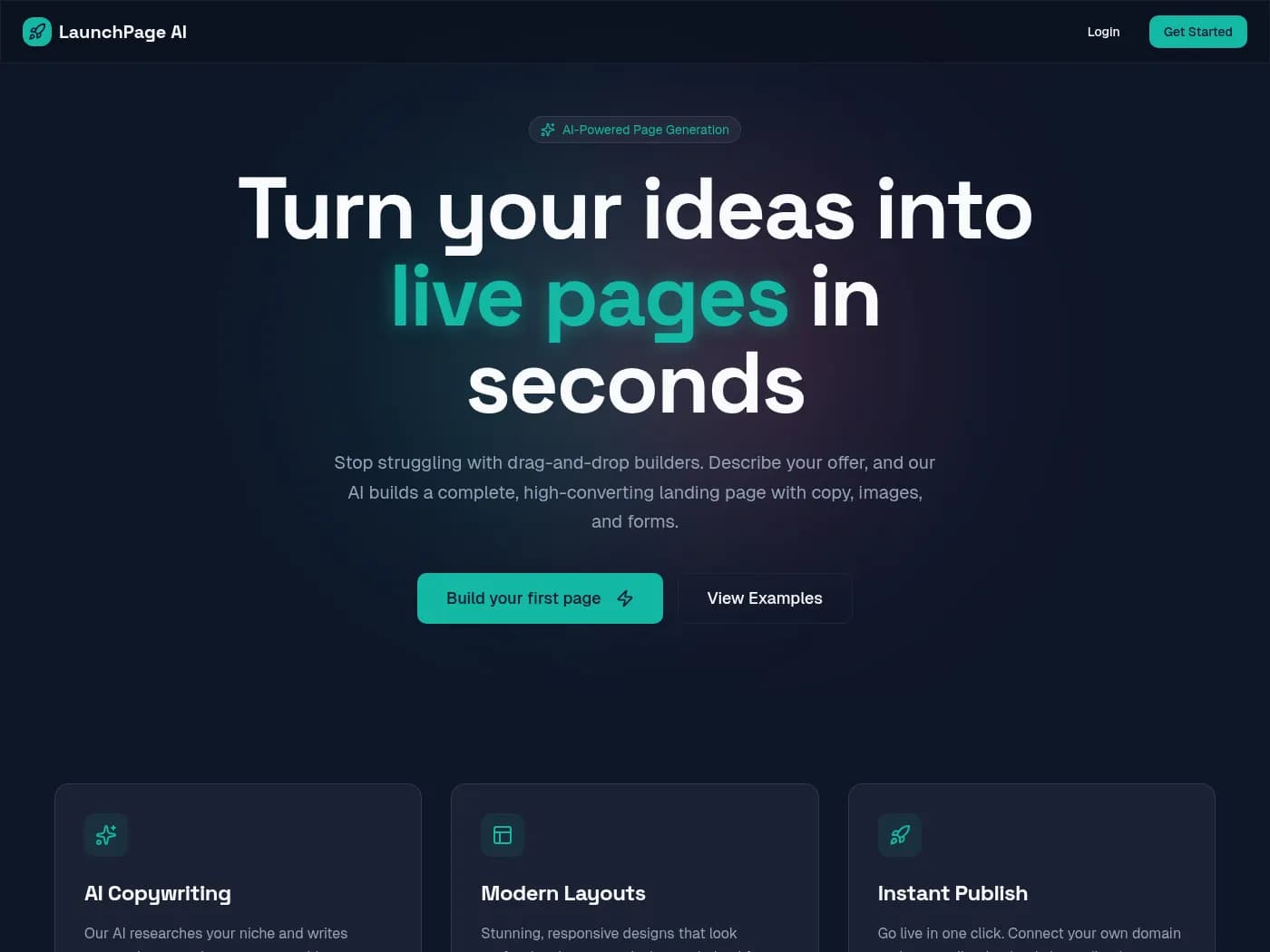 LaunchPage AI Builder