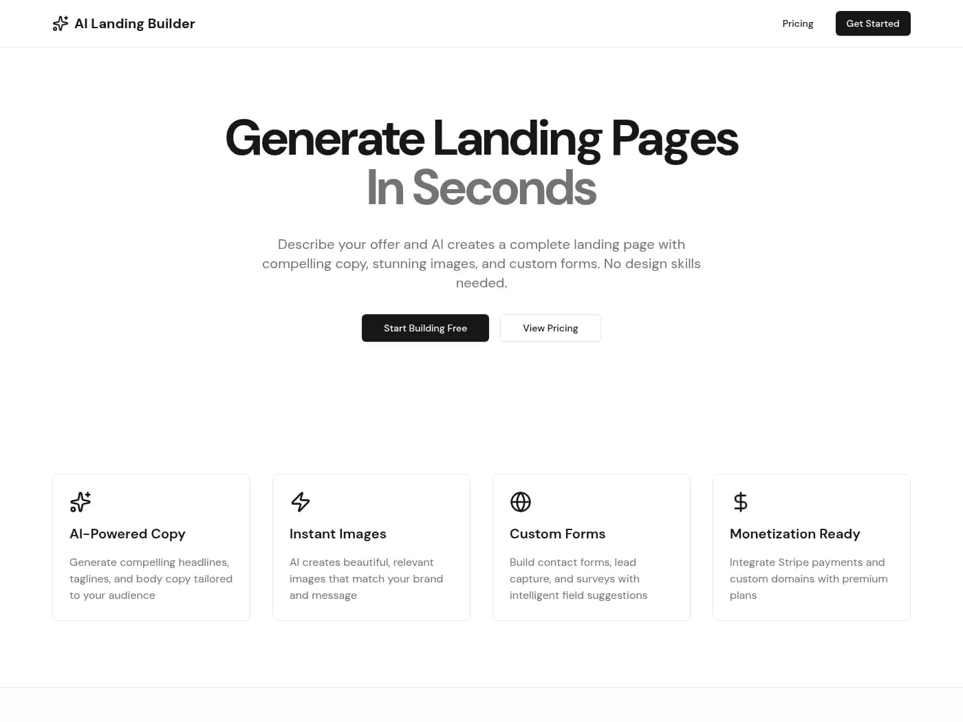 AI Landing Builder