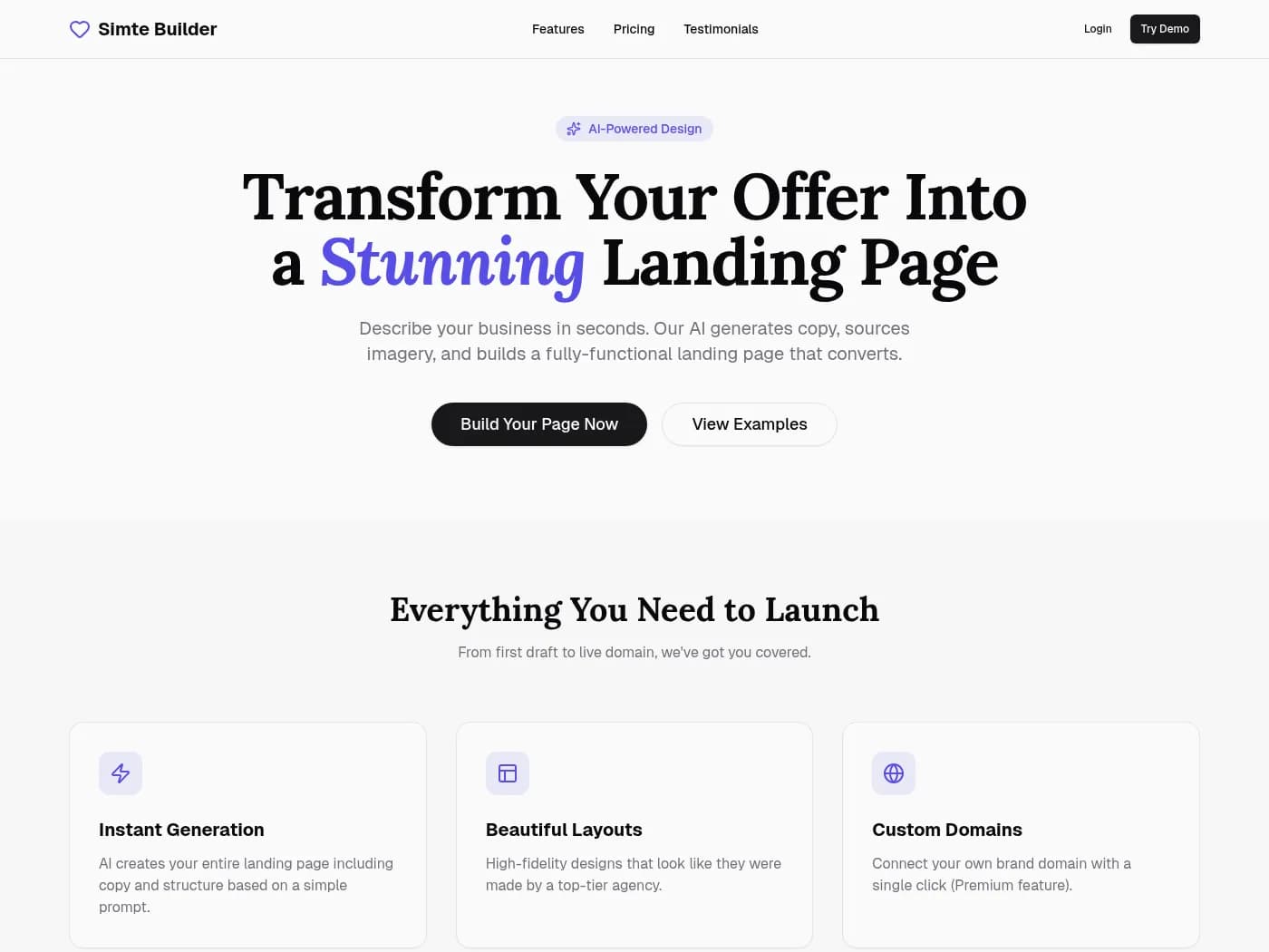 AI Landing Builder