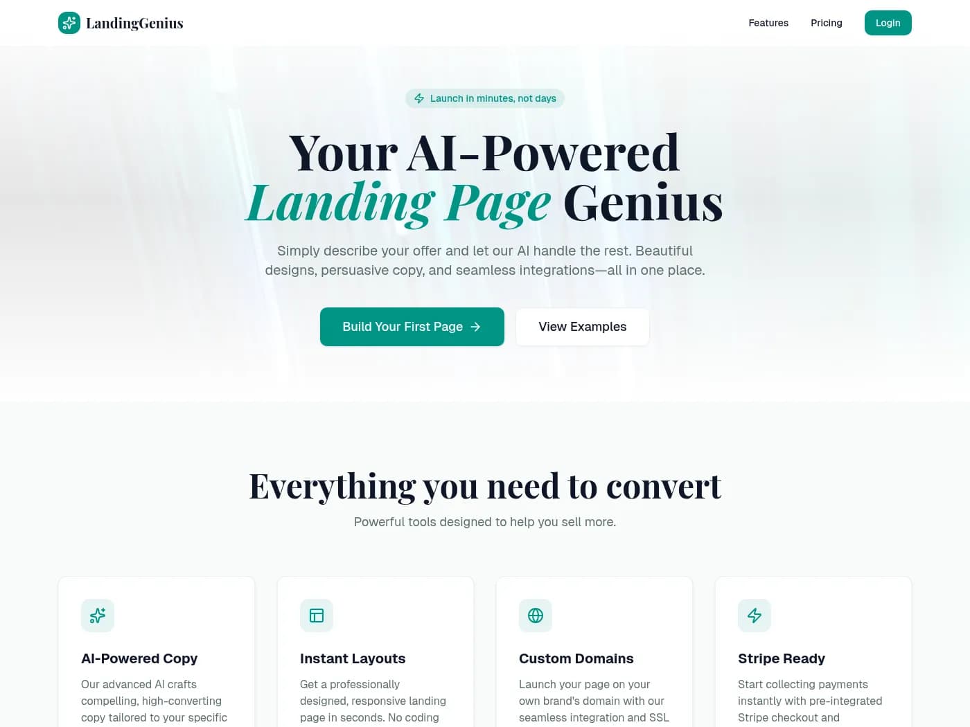 AI Landing Page Genius