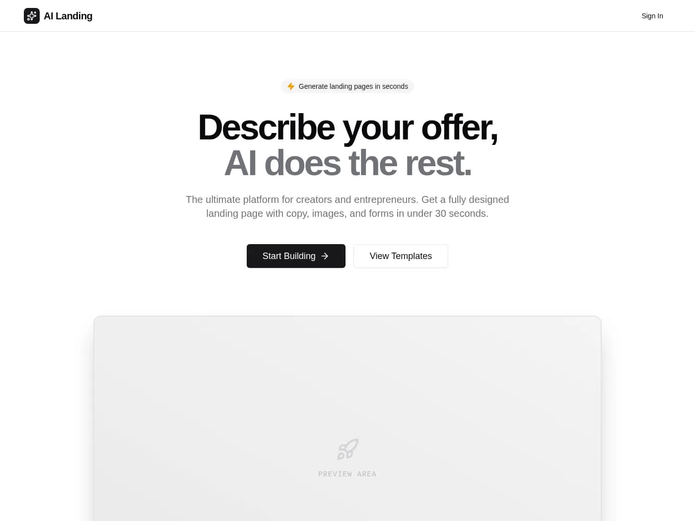 AI Landing Page Maker