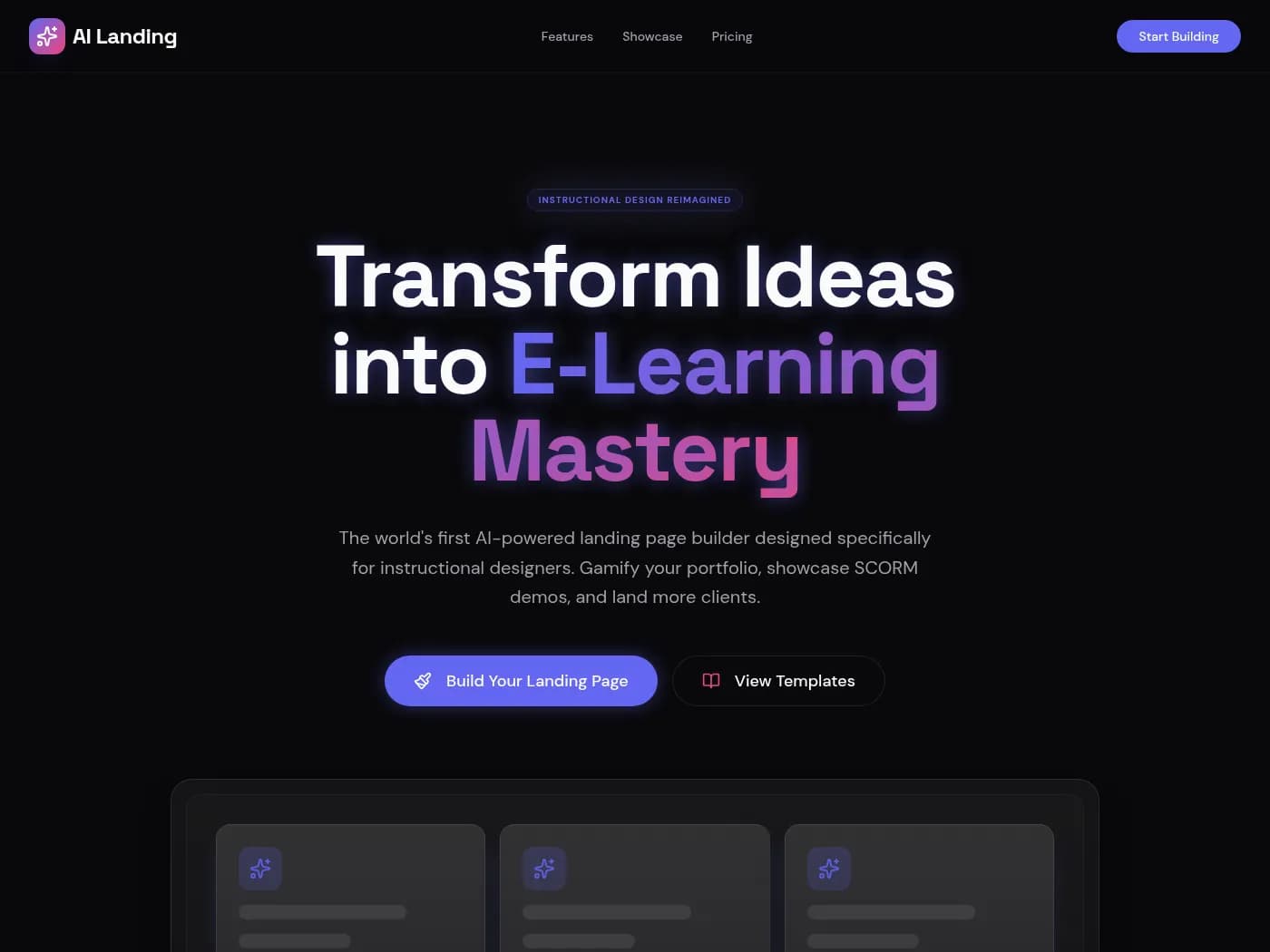 Gamified AI Landing Builder