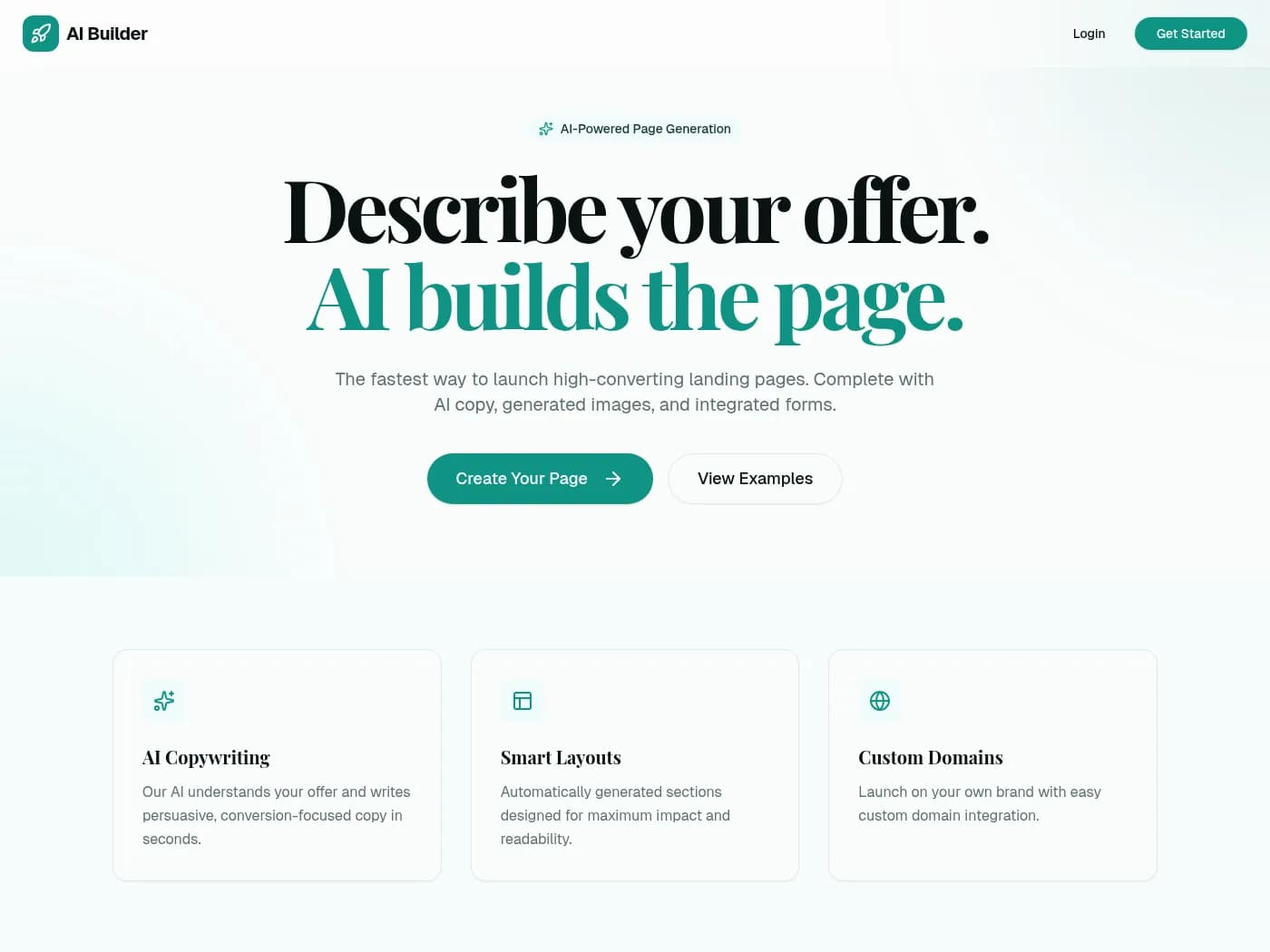 AI Landing Page Builder