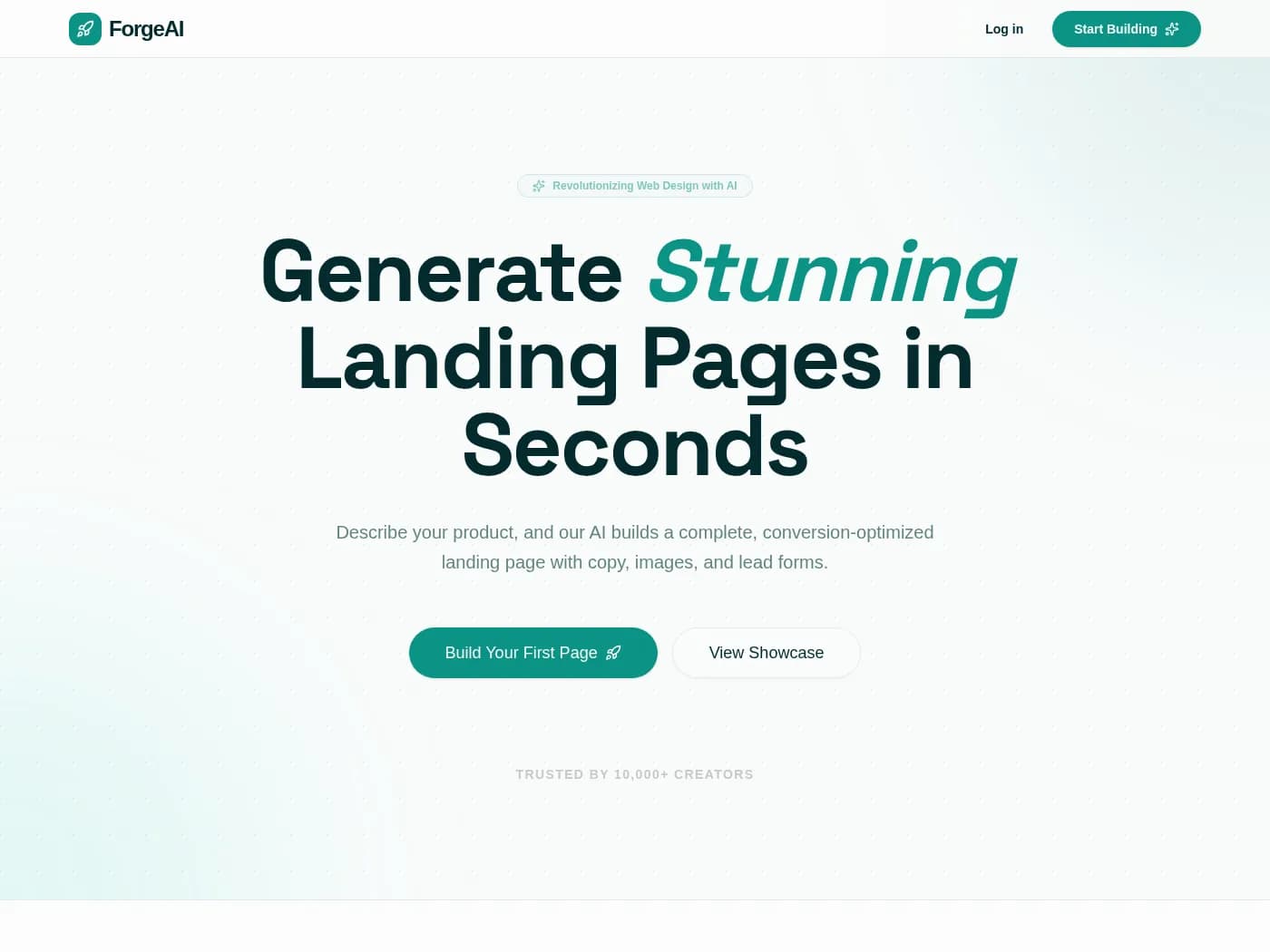AI Landing Page Forge