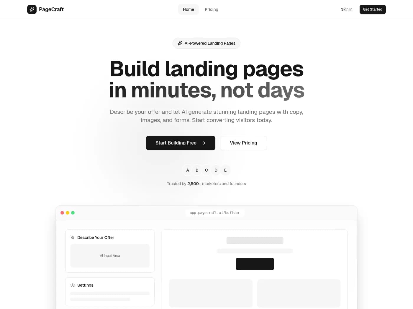 AI Landing Page Builder