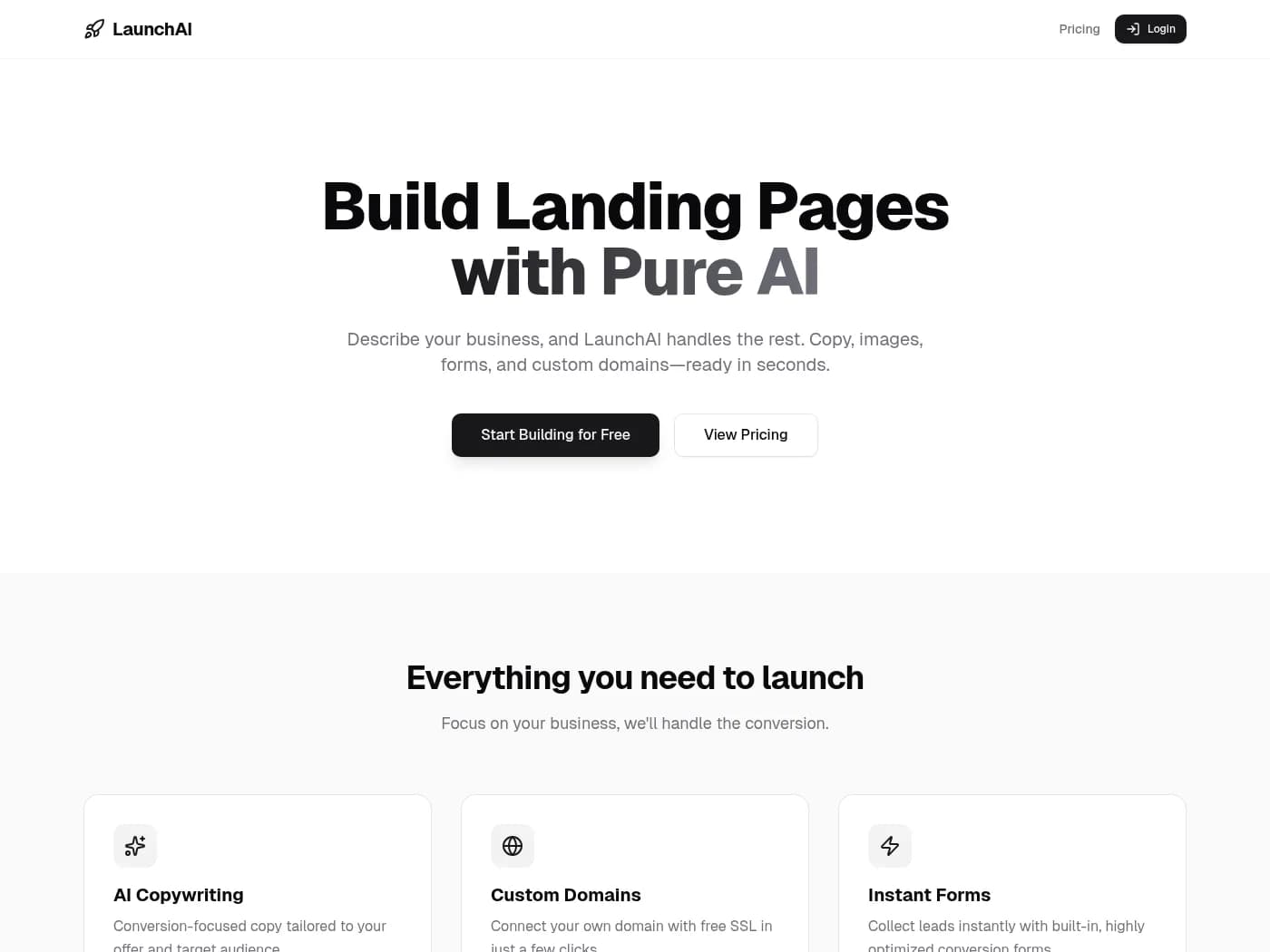 AI Landing Page Builder