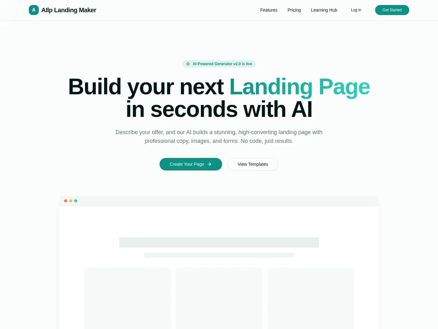AIlp Landing Maker