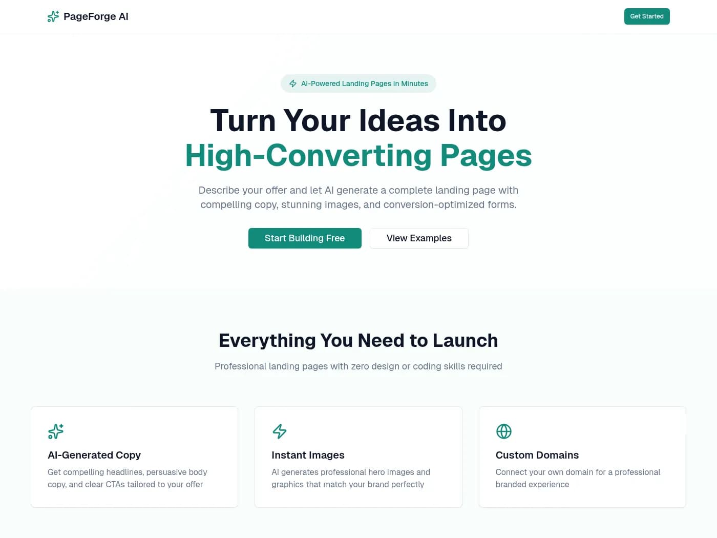 AI Landing Page Builder