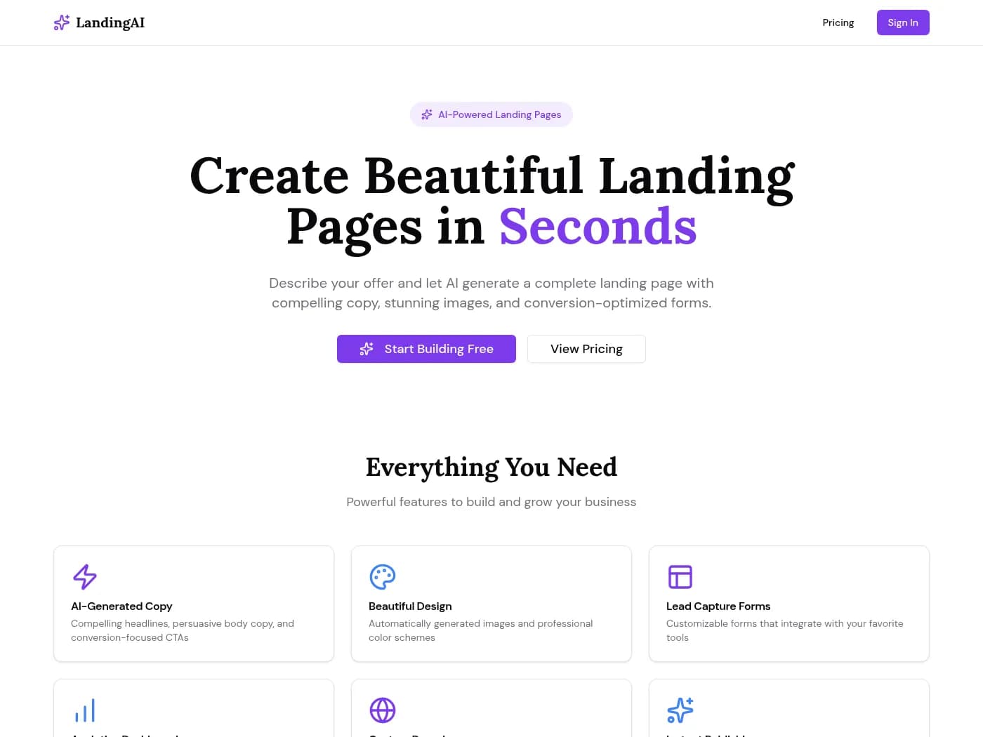 AI Landing Page Builder
