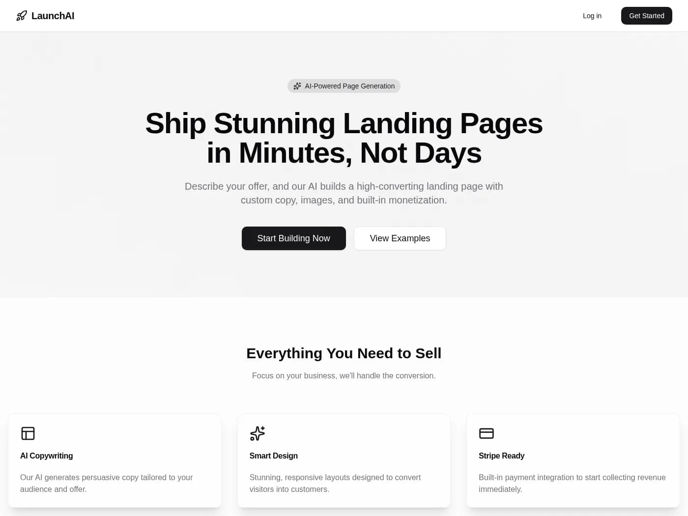 AI Landing Page Builder