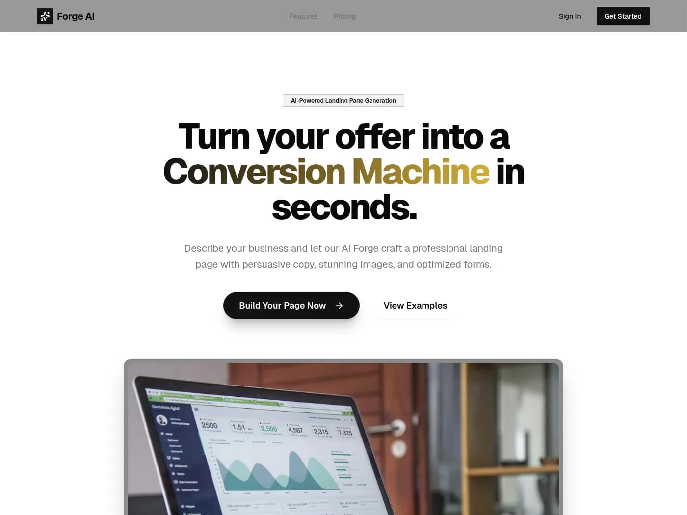 AI Landing Page Forge